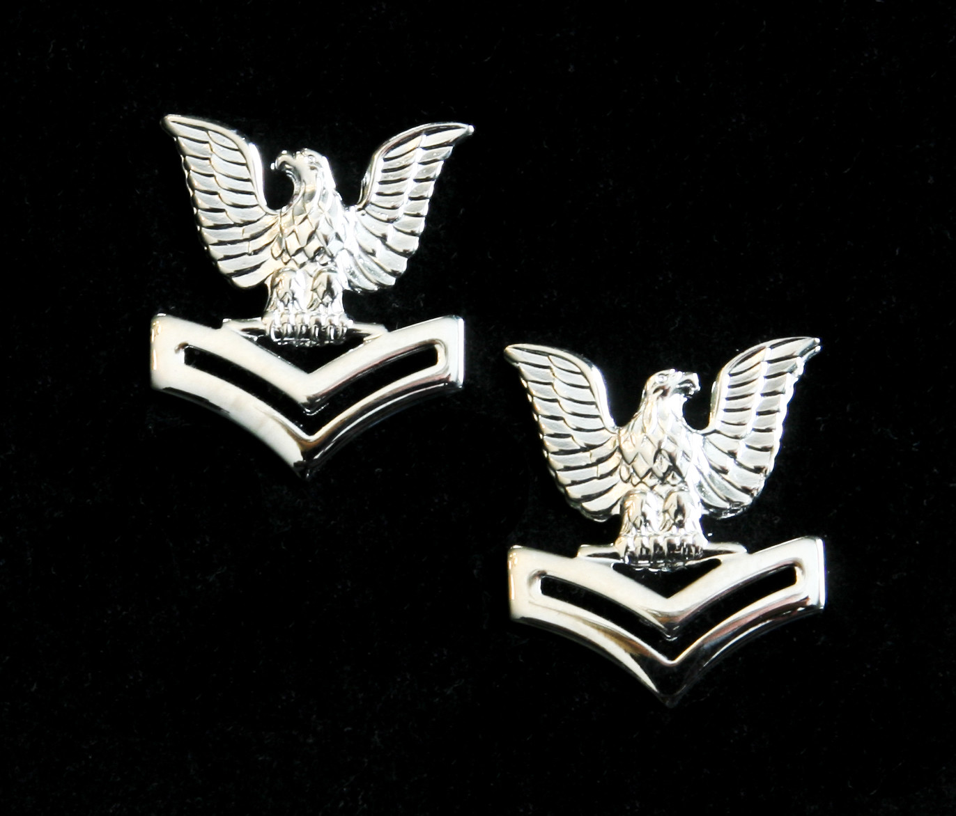 US NAVY USN PETTY OFFICER SECOND CLASS PO2 E-5 COLLAR INSIGNIA | eBay