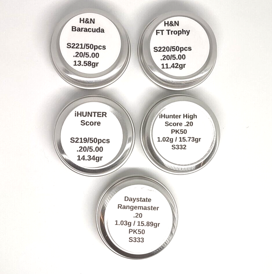 H&N / Daystate / iHunter 250 Count 5 Type PELLET SAMPLER 5mm .20 ...
