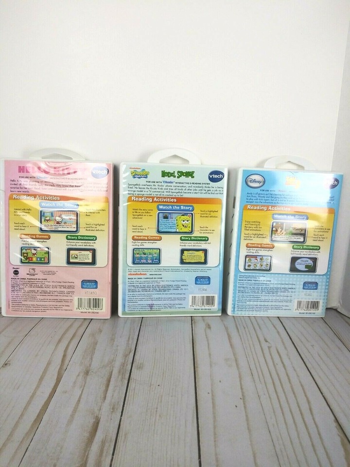 VTech V.Reader Hello Kitty, Spongebob Squarepants Model Sponge, and Toy ...