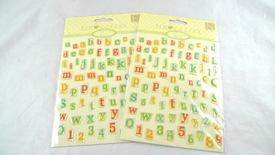 2 Packages TIM COFFEY Gel Letter Stickers Lettering Scrapbooks Cards ...