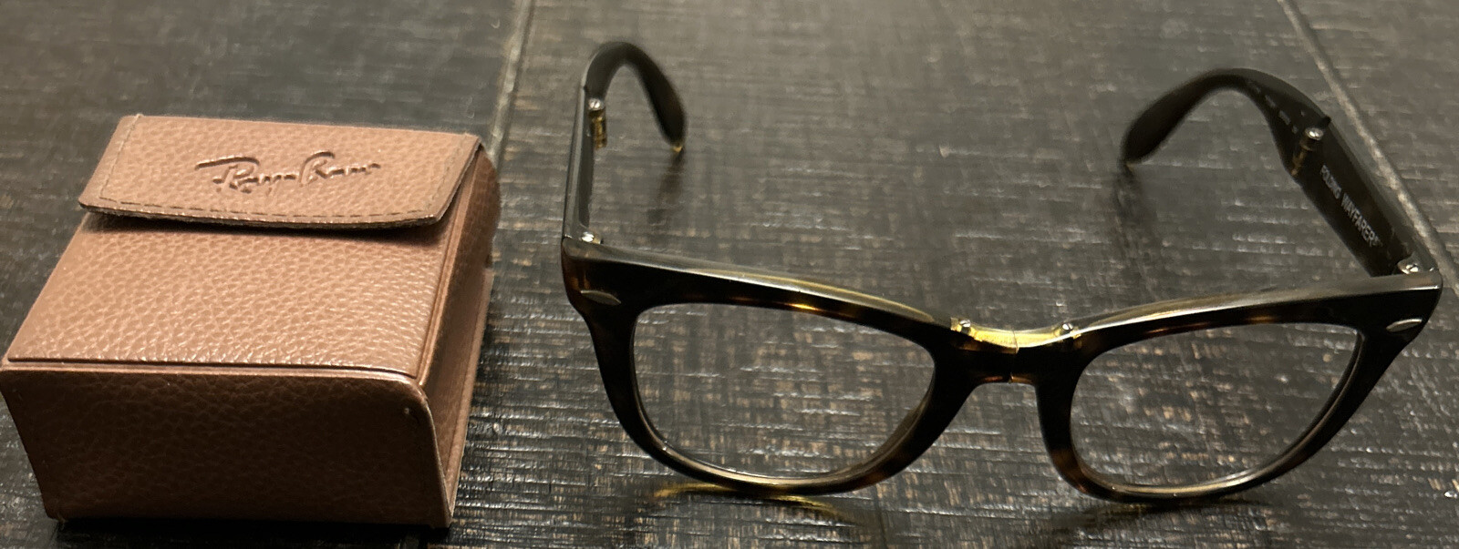 Ray-Ban Folding Wayfarer RB 4105 710/51 Brown Tortois… - Gem