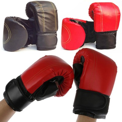 Cuir Gants de Boxe Mousse Poinçonner Adultes Grappling Intérieur Arts ...