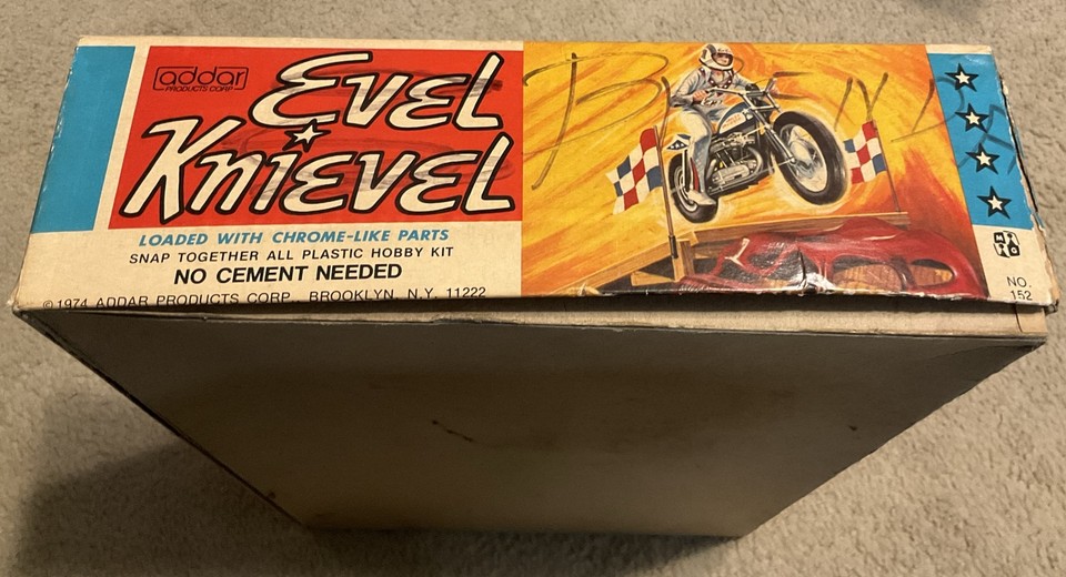 ADDAR EVEL KNIEVEL MOTORCYCLE STUNT MODEL KIT - EMPTY BOX Only | eBay