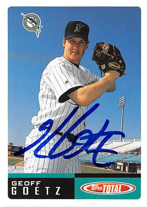 Geoff Goetz autographed baseball card (Florida Marlins FT) 2002 Topps ...