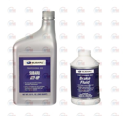 GENUINE Power Steering 1-Qt. (Red) + Brake Fluid 12 fl. oz for Subaru ...