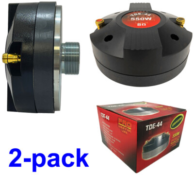 2-Pack Compression Drivers Titanium 44mm VC, 8 Ohm 1100 Watts Screw-on ...