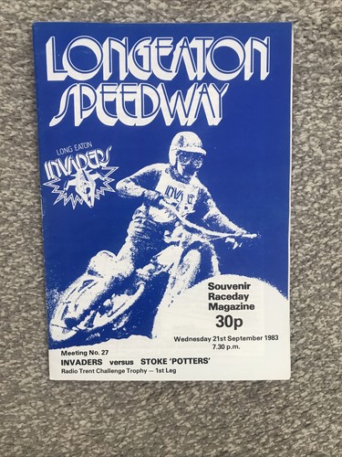 Long Eaton v Stoke Speedway Programme 21/09/83 | eBay UK