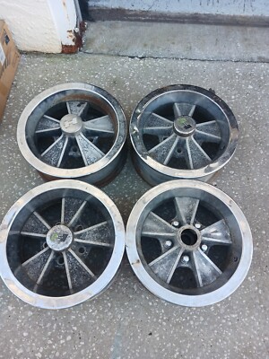 SET OF ORIGINAL HURST WHEELS WITH TRIM RINGS AND 3 CAPS MODIFIED | eBay