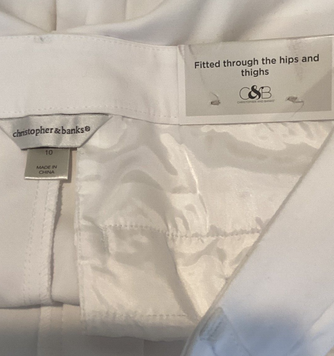 NWT Christopher & Banks Perfect Pant Shaped Fit Mid-Rise Trouser 10 Avg ...