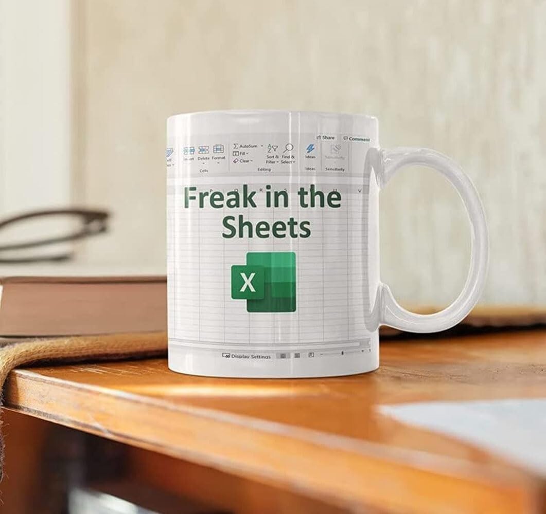 Spreadsheet Excel Coffee Mug, Funny Gifts for Women Men Freak in the ...