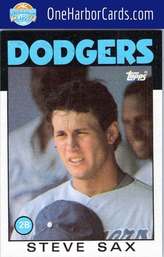 1986 Topps Los Angeles Dodgers #175 Steve Sax | eBay