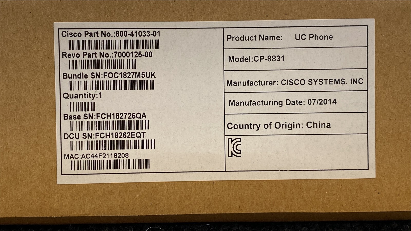 Cisco 8831 Unified IP Conference Phone Cp-8831-base-s 2xavailable for ...