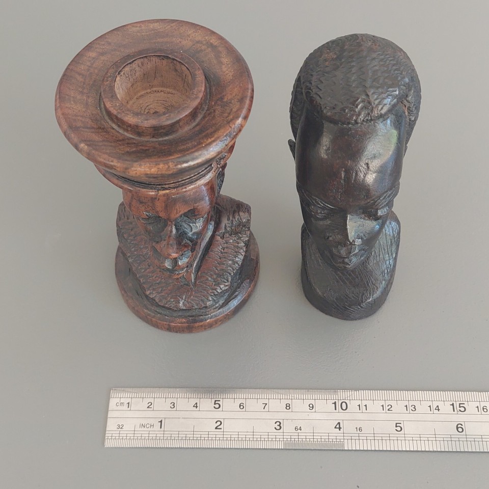 African Art Carving Solid Wood Busts Hand Carved From Solid Wood | eBay UK