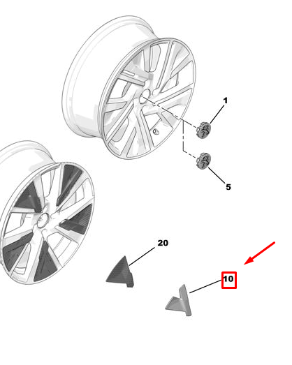 PEUGEOT 208 MK2 P21 Wheel Trim Insert 98296823XY New Genuine | eBay