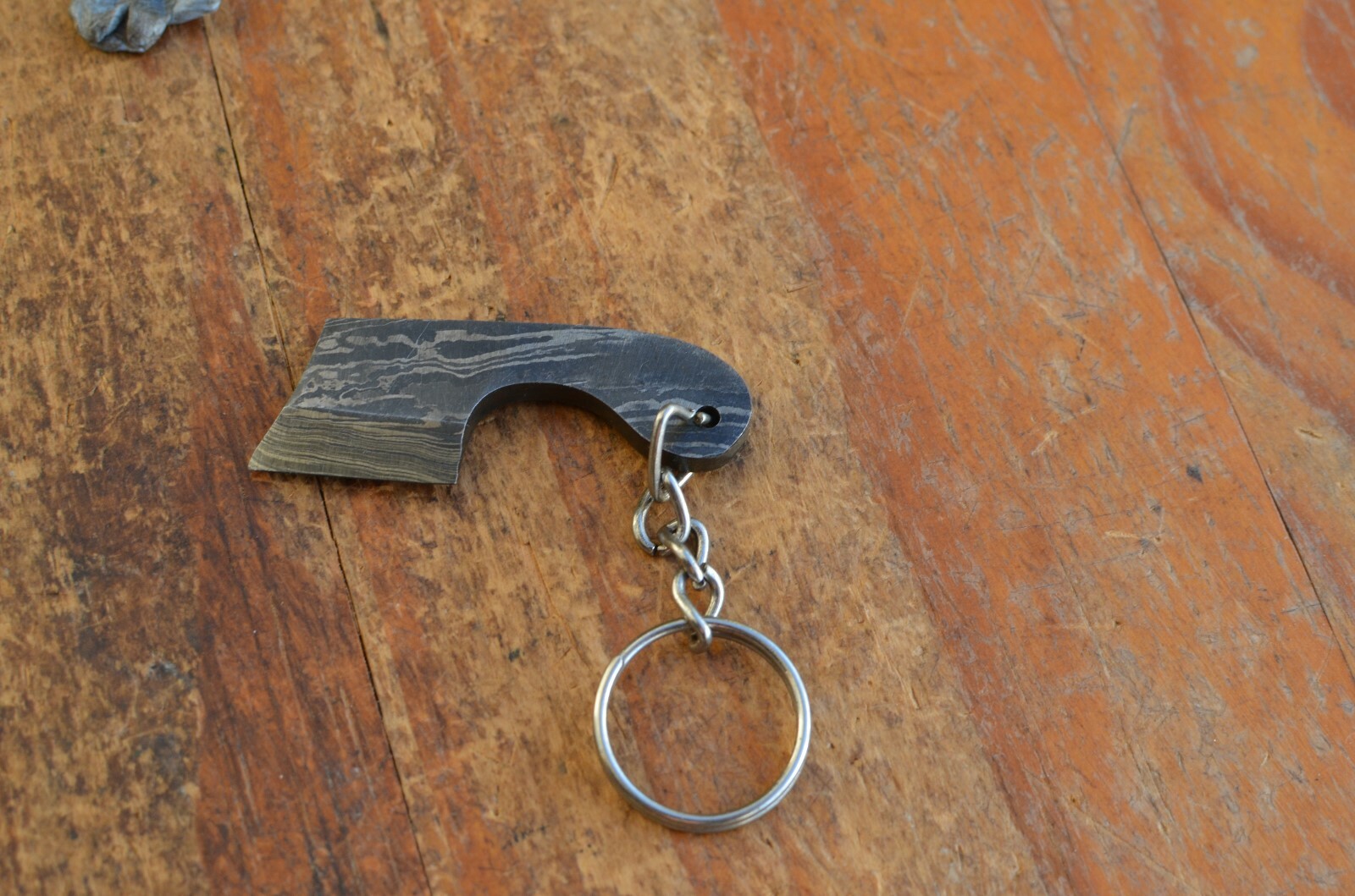 hand forged key chain in damascus steel new from the Eagle Collectionc ...