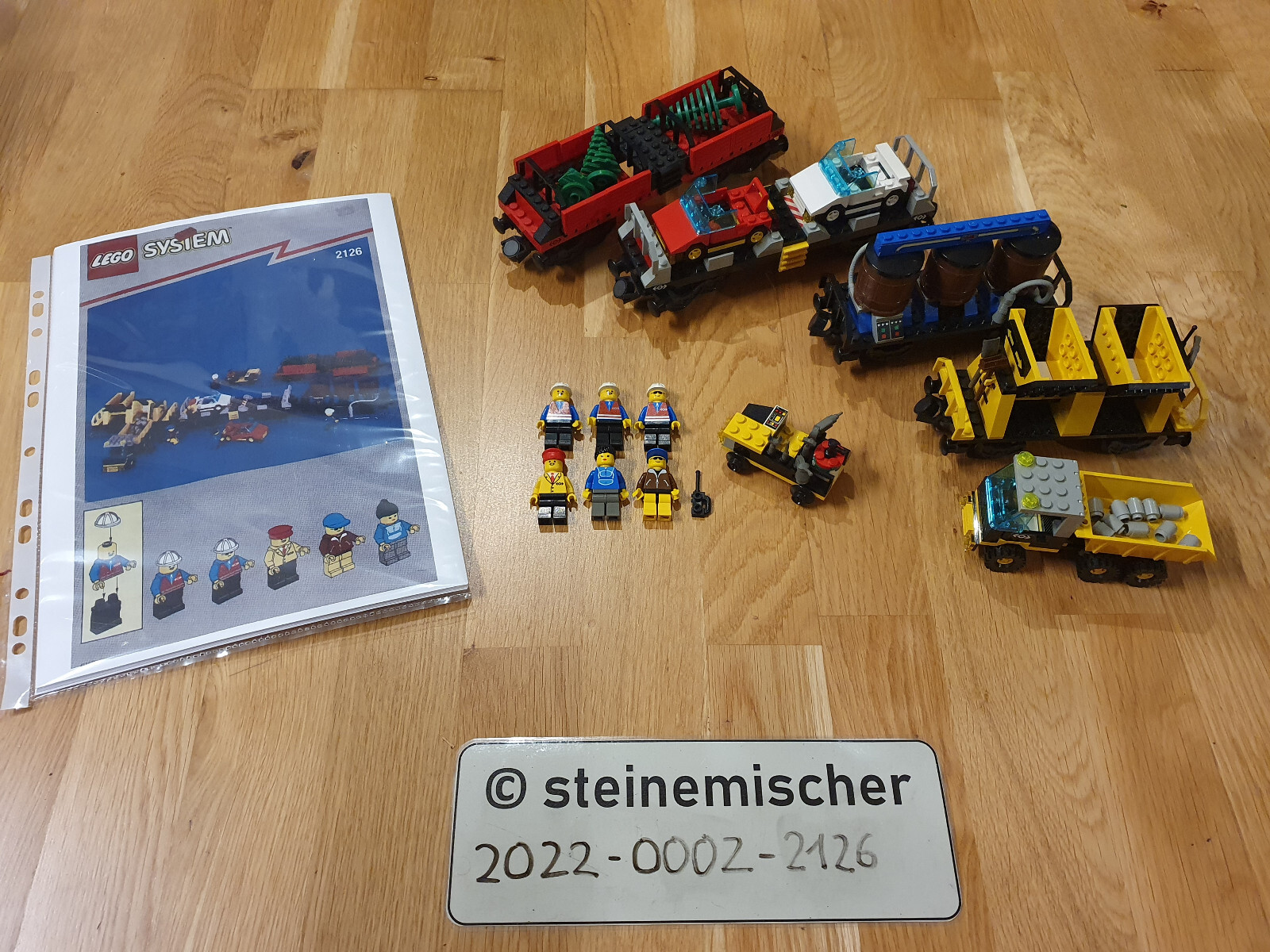 LEGO 2126 - Train Cars 9V Eisenbahn Güterwagons Anhänger 100% kpl. mit ...
