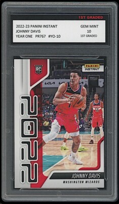JOHNNY DAVIS 2022-23 PANINI INSTANT YEAR ONE 1ST GRADED 10 NBA ROOKIE ...