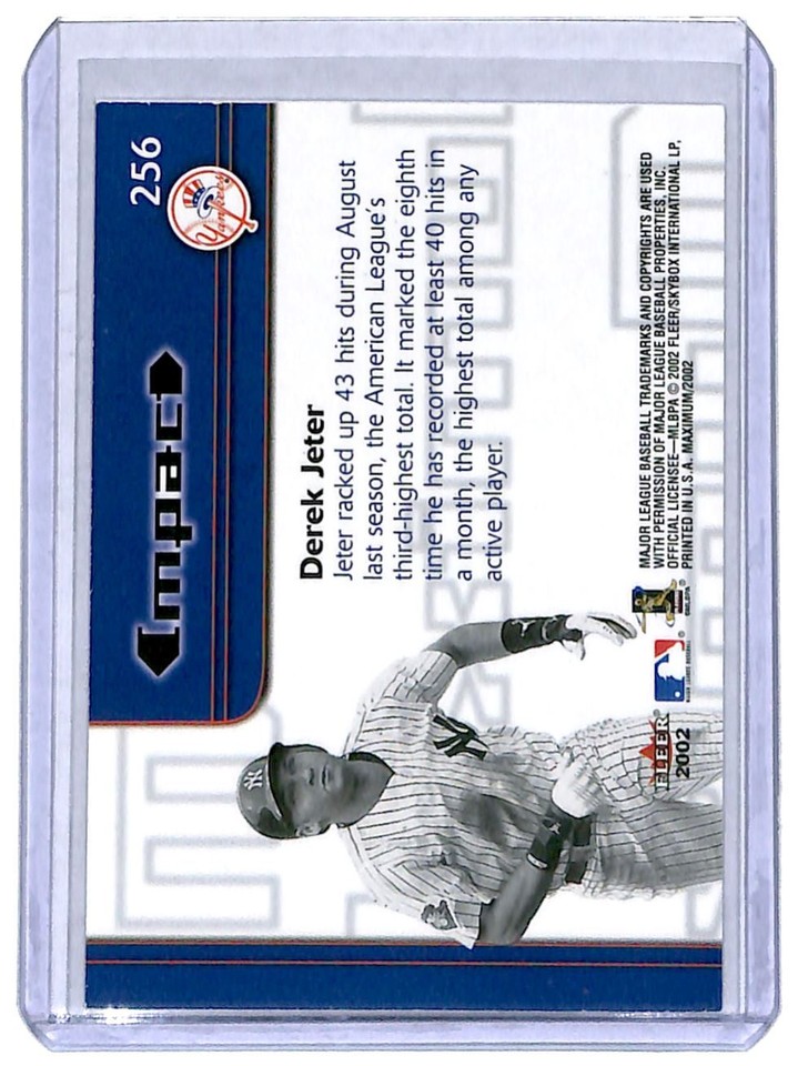 2002 Fleer Maximum Derek Jeter . New York Yankees #256 | eBay