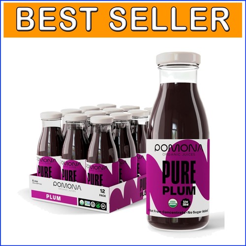 Convenient Cold Pressed Organic Plum Juice - 12 Pack, 8.4 oz ...