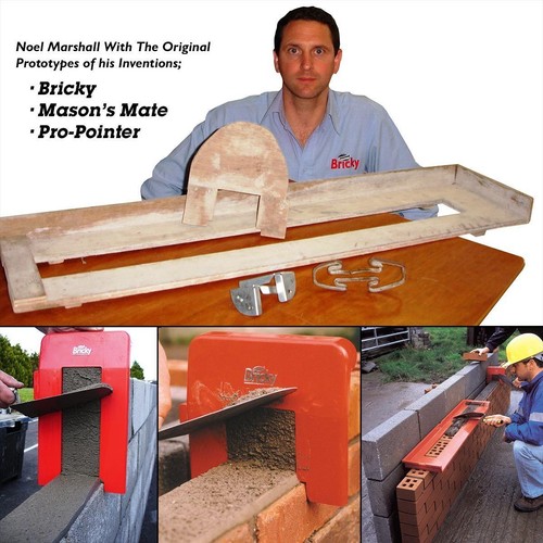 Bricky - Wall Building / Bricklaying Tool + trowel (Adjustable Model ...