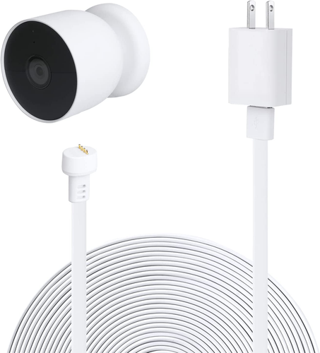 Power Adapter for Google Nest Cam (Battery), with 16.4Ft/5m ...