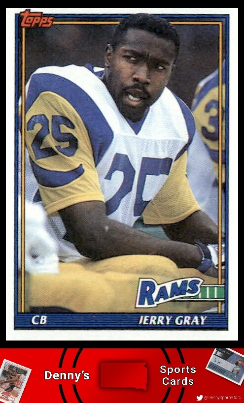 1991 Topps #541 Jerry Gray Los Angeles Rams Football Card | eBay