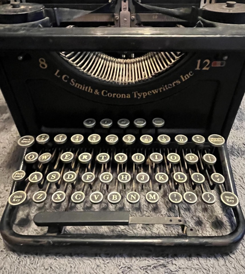 Vintage LC Smith & Corona No. 8 Manual Typewriter with rare 12 platen ...