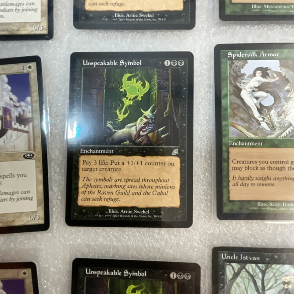 MTG Magic The Gathering 20 Card Lot Unspeakable Symbol Swarm Of Rats ...