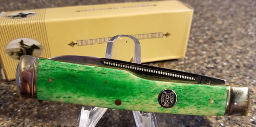 Rough Rider RR487 Large Smooth Green Bone Gunstock 3-7/8", 2-Blade, NEW ...