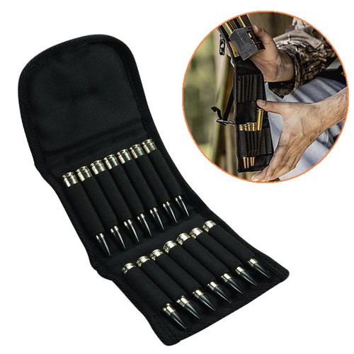 Tactical 14 Round Rifle Shell Holder Foldable Ammo Carrier MOLLE Pouch ...