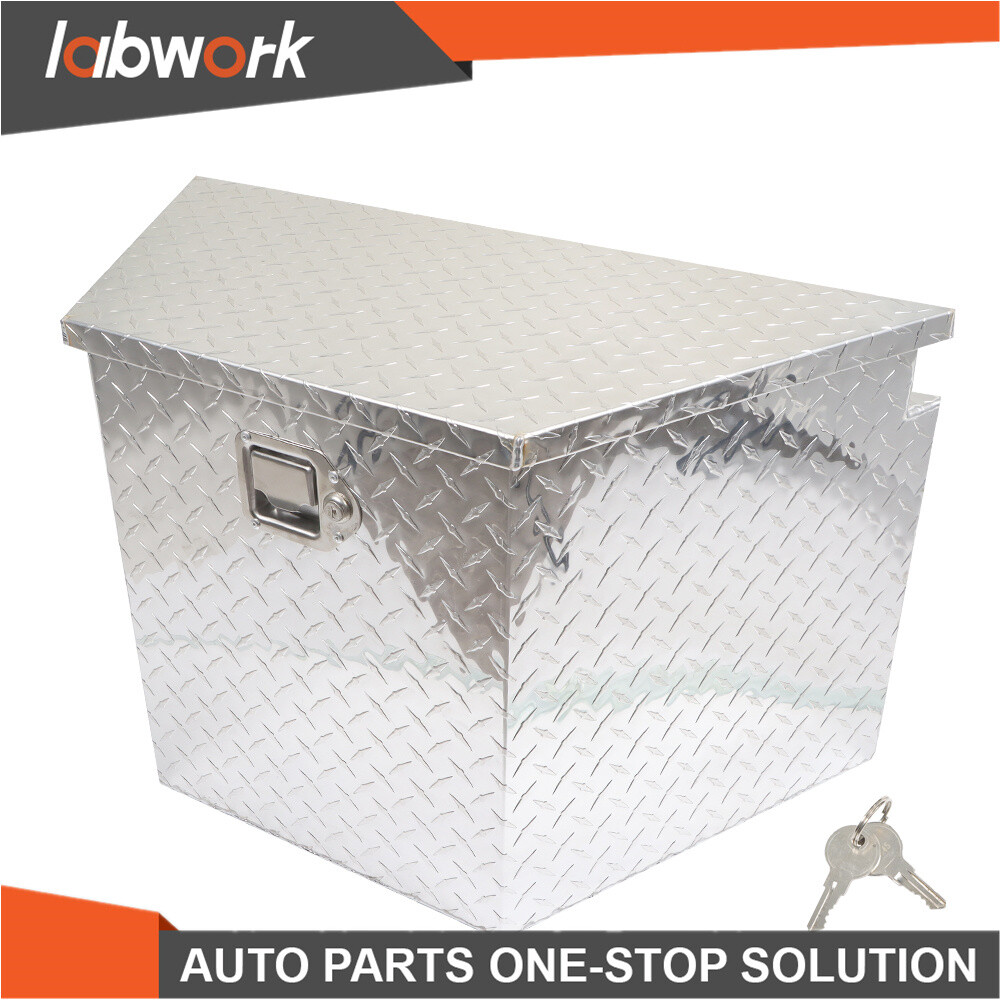 Labwork 29'' Aluminum Trailer Tool Box with Struts for Camper Flatbed ...