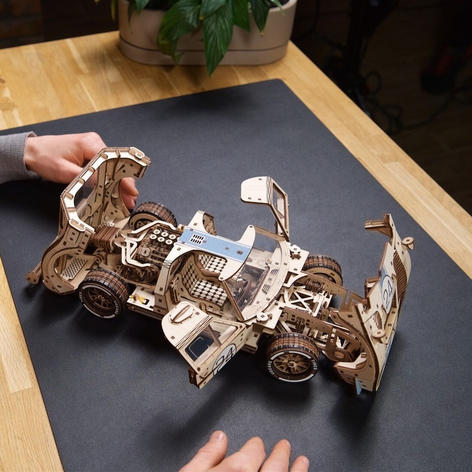 Mechanical UGEARS wooden 3D puzzle Model UGT-24 Endurance Racer ...