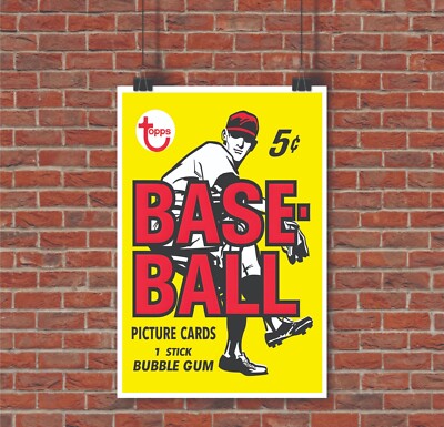 1968 Topps Baseball Wrapper Print/Poster | eBay