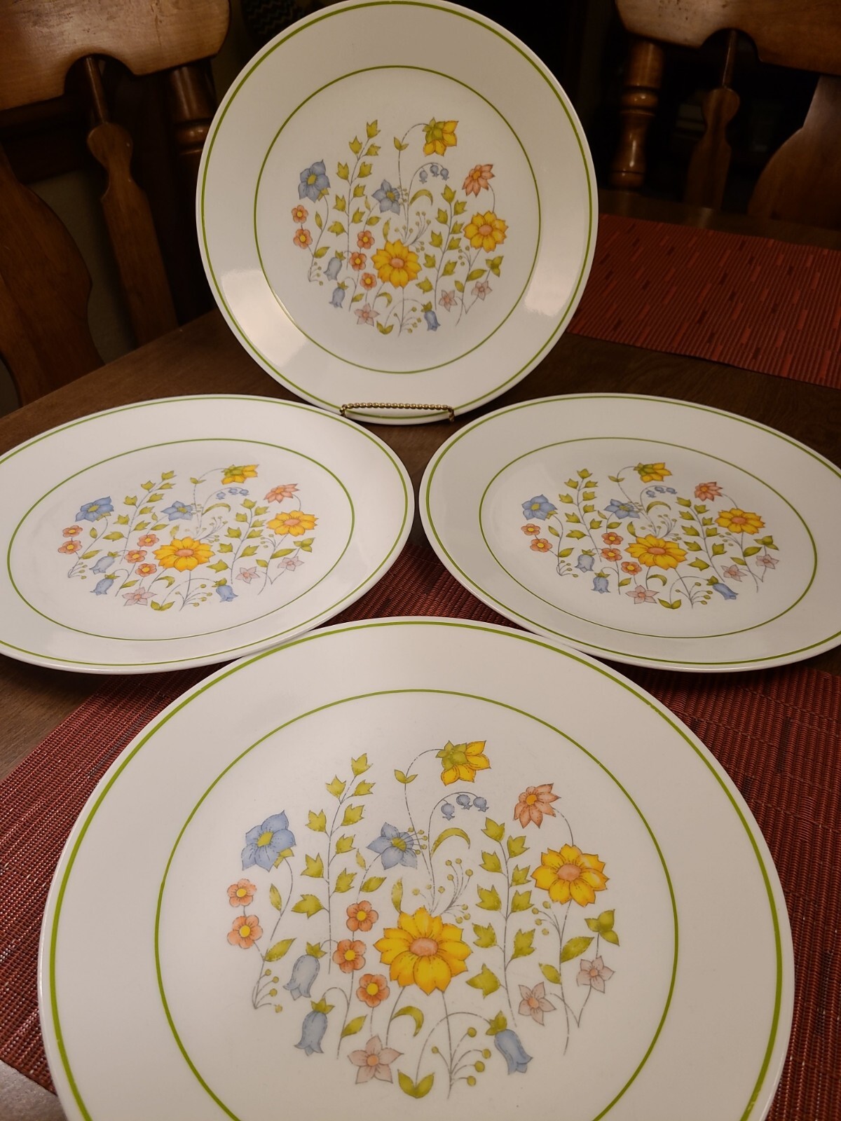 Vintage Corelle Spring Meadow dinner Plates 10-1/4" Set Of 4 | eBay