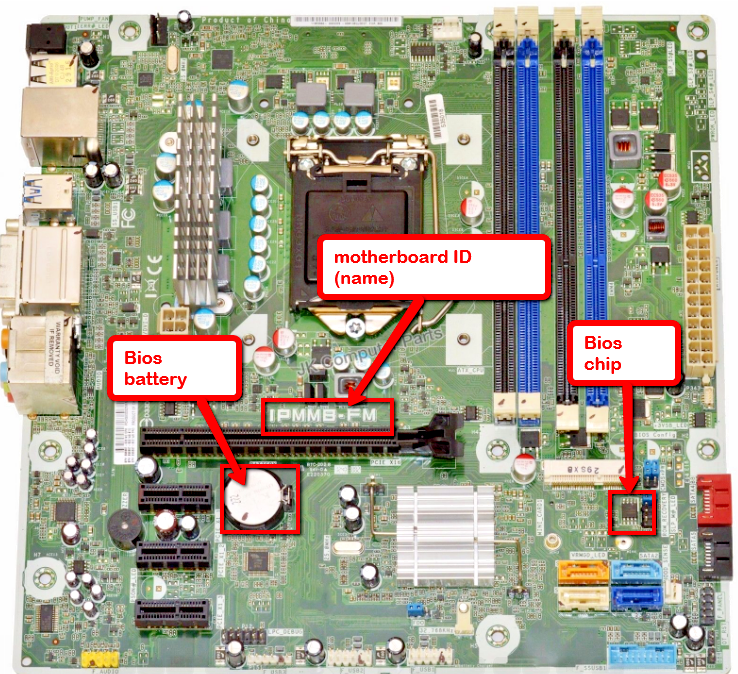 HP Pavilion HPE h8-1240t CTO Desktop PC BIOS chip, for MB: IPMMB-FM ...