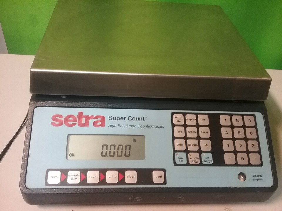 Setra Super Count High Resolution Counting Scale 25kg/55 lb | eBay