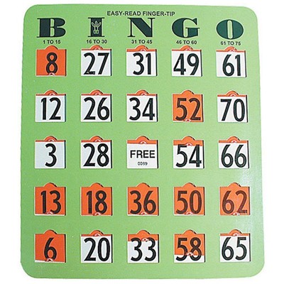 Finger Tip Bingo Card Green | eBay