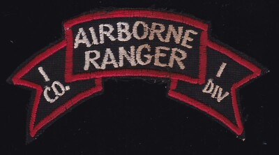 Original US Army Co I I Div Airborne Ranger Scroll Vietnam Patch HM | eBay