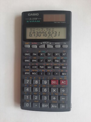 Casio FX-115W S-V.P.A.M. Scientific Calculator w/ 2 Way Solar Power ...