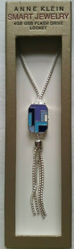 Anne Klein Smart Jewelry Shades Of Blue Locket 4GB USB Flash Drive ...