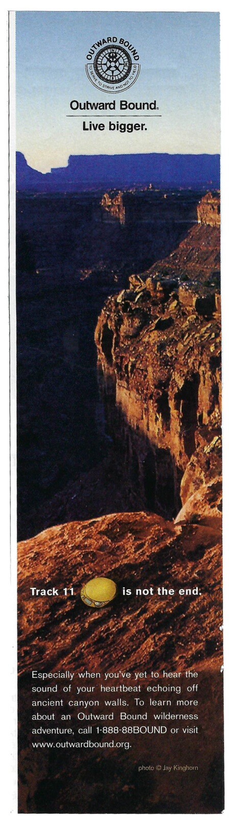 2004 Outward Bound Organization Live Bigger Outdoor Wilderness Print Ad ...