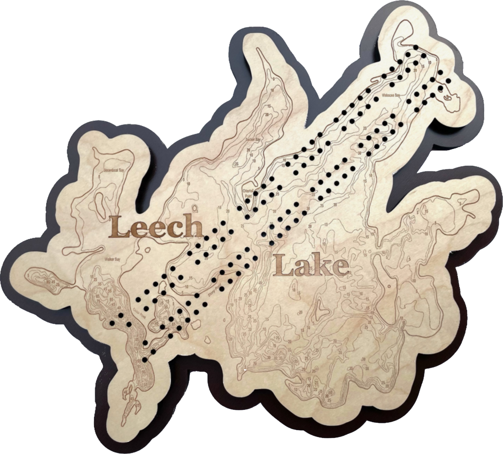 Leech Lake Map Cribbage Board - Lake Decor | eBay