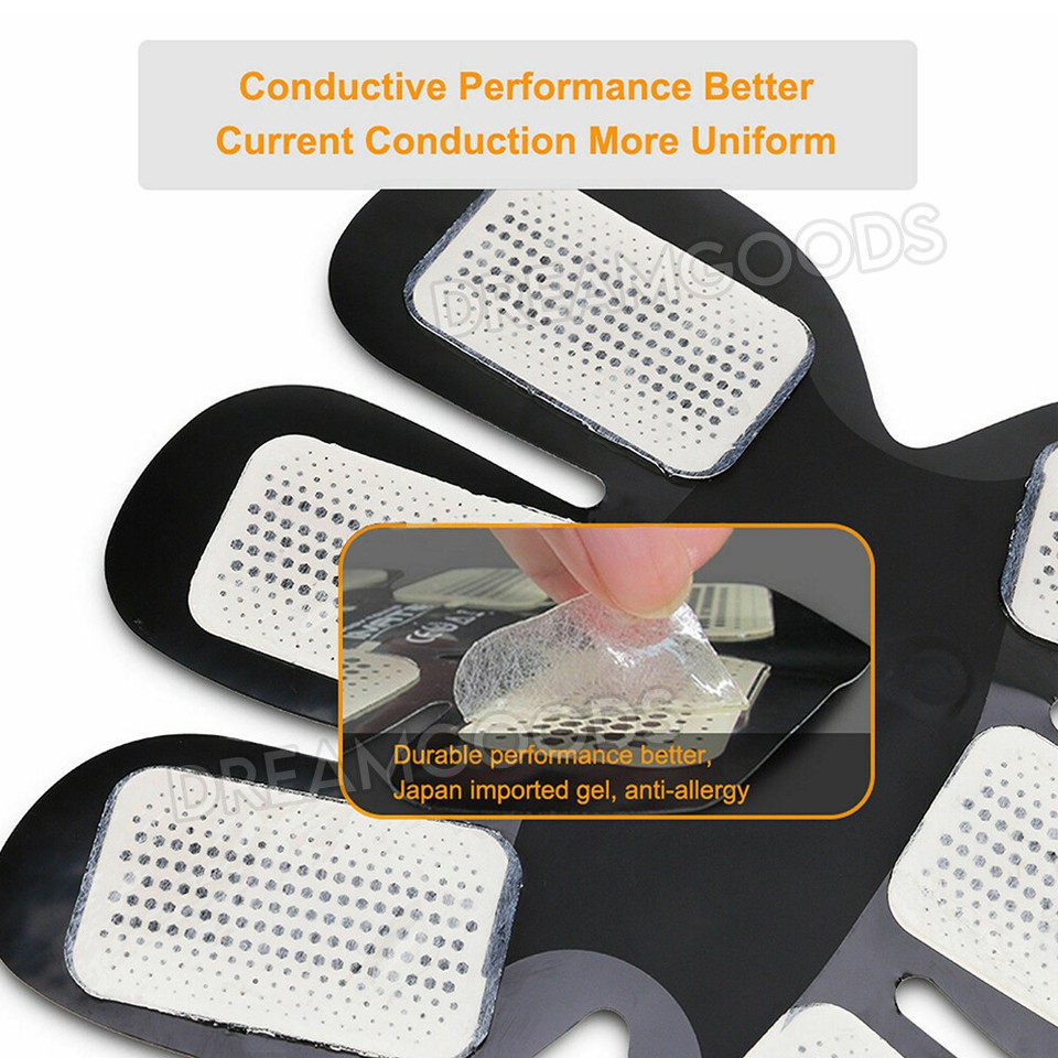 Ultimate Muscle ABS Stimulator Training Gear Trainer Six Pad Body EMS ...