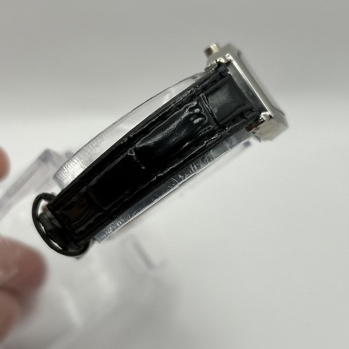 SKC Watch Women Silver Tone Dial Black Leather Band NEW BATTERY 6.5" | eBay