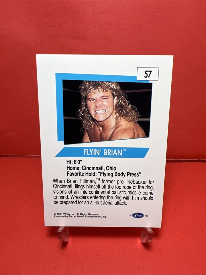 1991 Impel WCW Flyin' Brian #57 Rookie RC EX | eBay