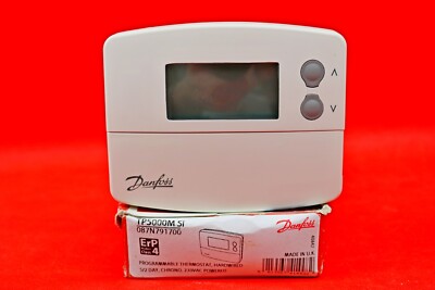 Danfoss TP5000MSi Hardwired Programmable Room Thermostat No Battery ...
