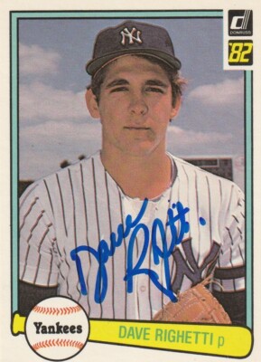 DAVE RIGHETTI NEW YORK YANKEES SIGNED 1982 DONRUSS CARD #73 | eBay