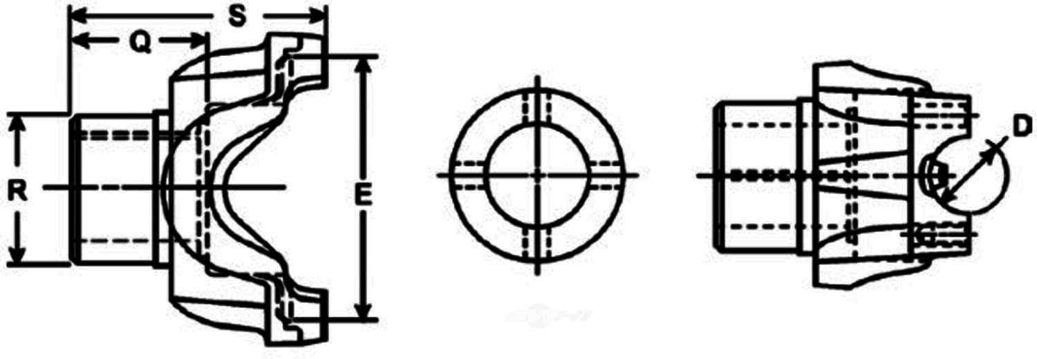 Drive Shaft Wing Bearing End Yoke DANA Spicer 10C-4-91 for sale online ...