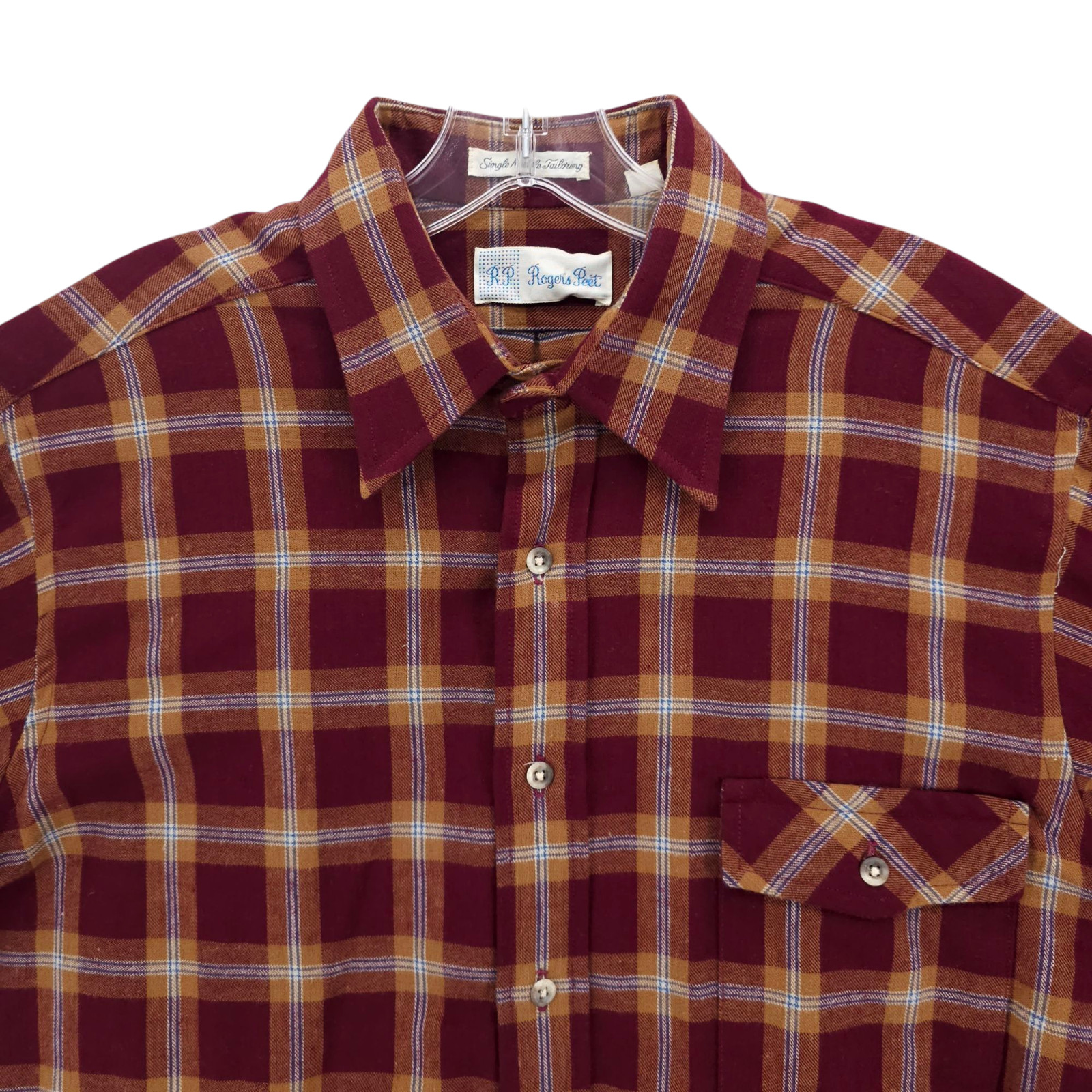 ROGERS PEET Vintage Single Needle Tailoring Shirt Pla… - Gem