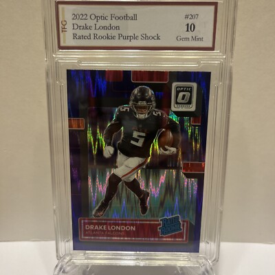 2022 Optic Drake London Rated Rookie Purple Shock #207 TFG GEM MINT 10 ...